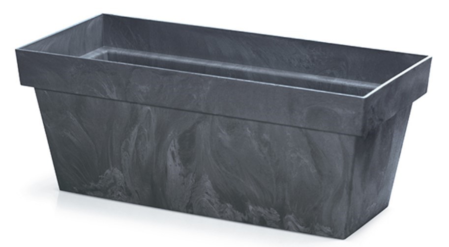 FLOWER CASE CUBO BETON EFFECT ANTRACITE 587x264x236mm - eurogarden.eu