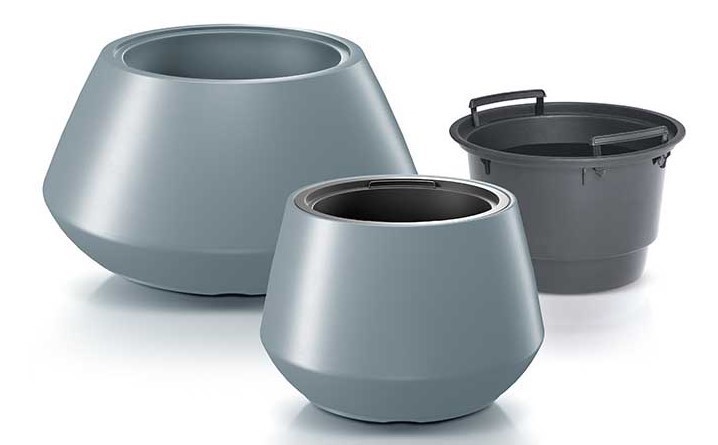 FLOWER POT HEOS LIGHT GRAY fi 582x300mm - eurogarden.eu