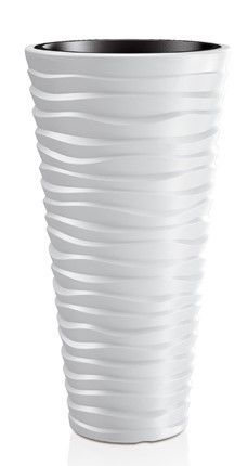 FLOWER POT SAND SLIM WHITE fi 390x750mm - eurogarden.eu