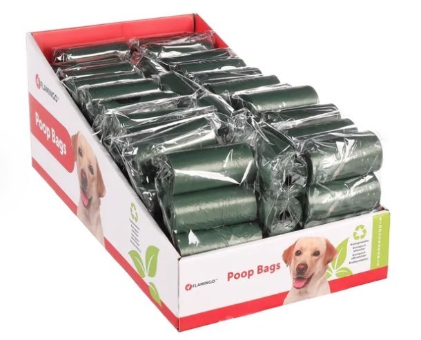 POOP BAGS BIO GREEN 4x15pcs - eurogarden.eu