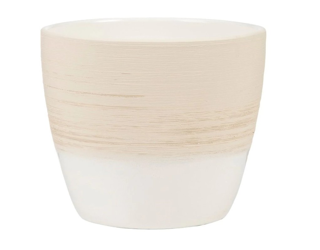 CERAMIC POT VANILLA CREAM 950/fi19cm - eurogarden.eu