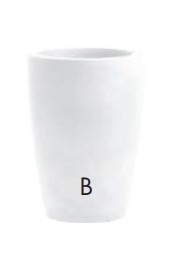 DECORATIVE POT VASO TYLUS MATT 53cm, WHITE - eurogarden.eu