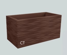 DECORATIVE TROUGH ELEGANCE 60x29,5xV.30cm CORTEN - eurogarden.eu