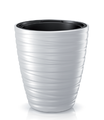 DECORATIVE FLOWER POT MAZE WHITE fi 375x419mm - eurogarden.eu