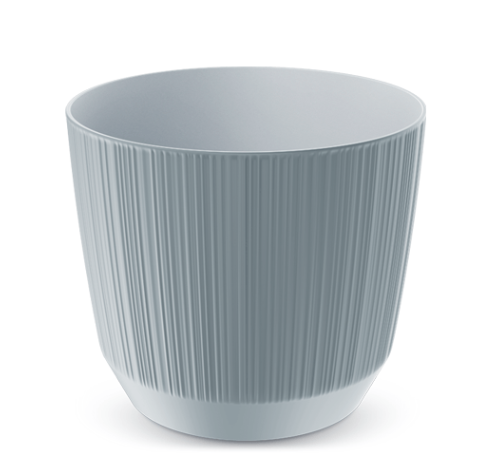 DECORATIVE FLOWER POT LIGHT GREY fi 200x170mm - eurogarden.eu