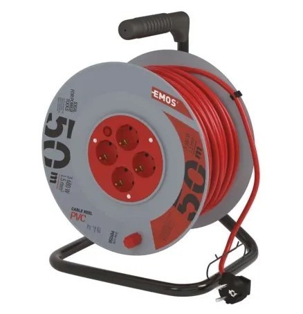REEL EXTENSION 50m 4 SOCKETS 230V 1.5mm2 - eurogarden.eu