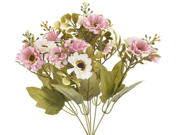 ZINIJA BOUQUET PINK 6 FLOWERS 30cm - eurogarden.eu